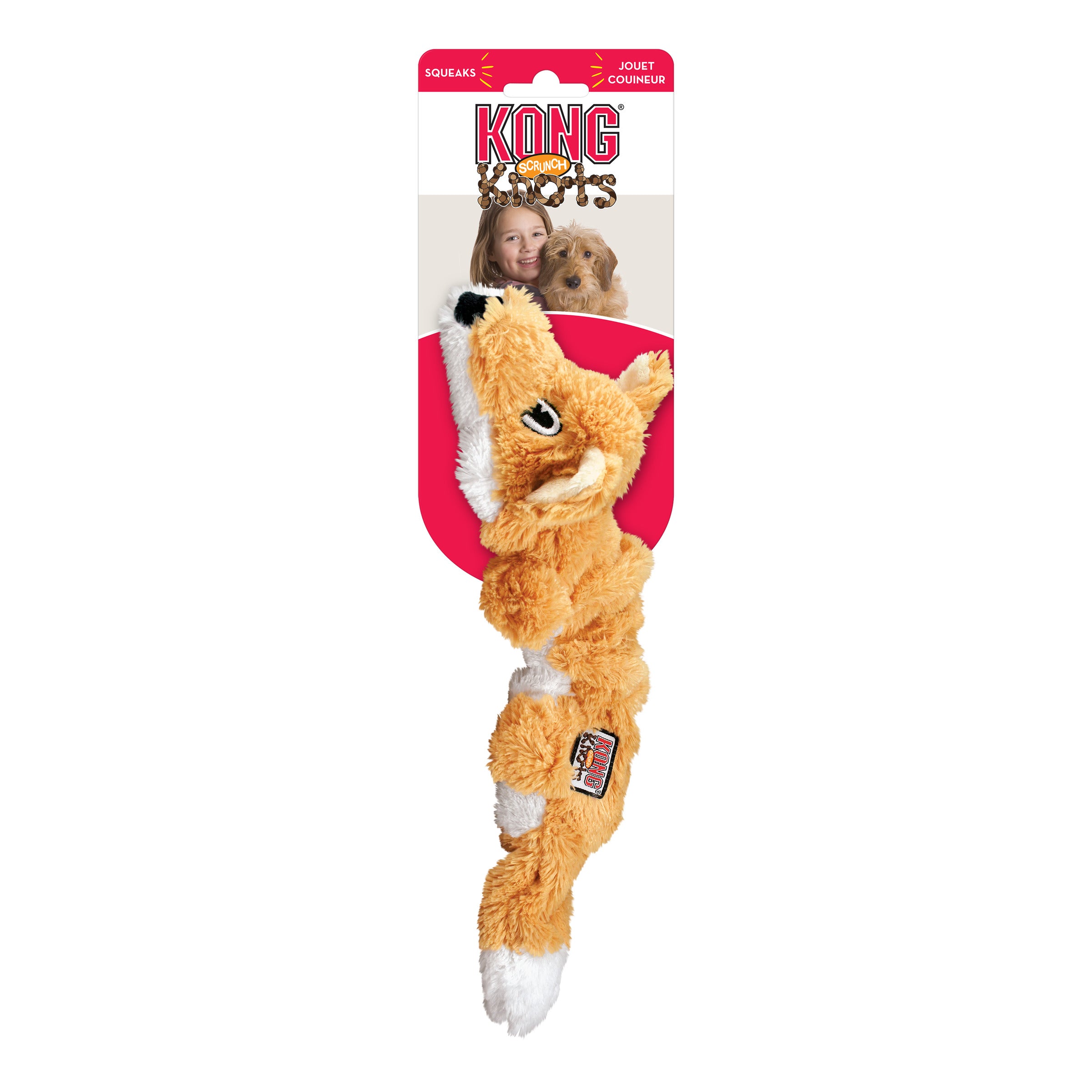Kong Scrunch Knots Fox Dog Toy